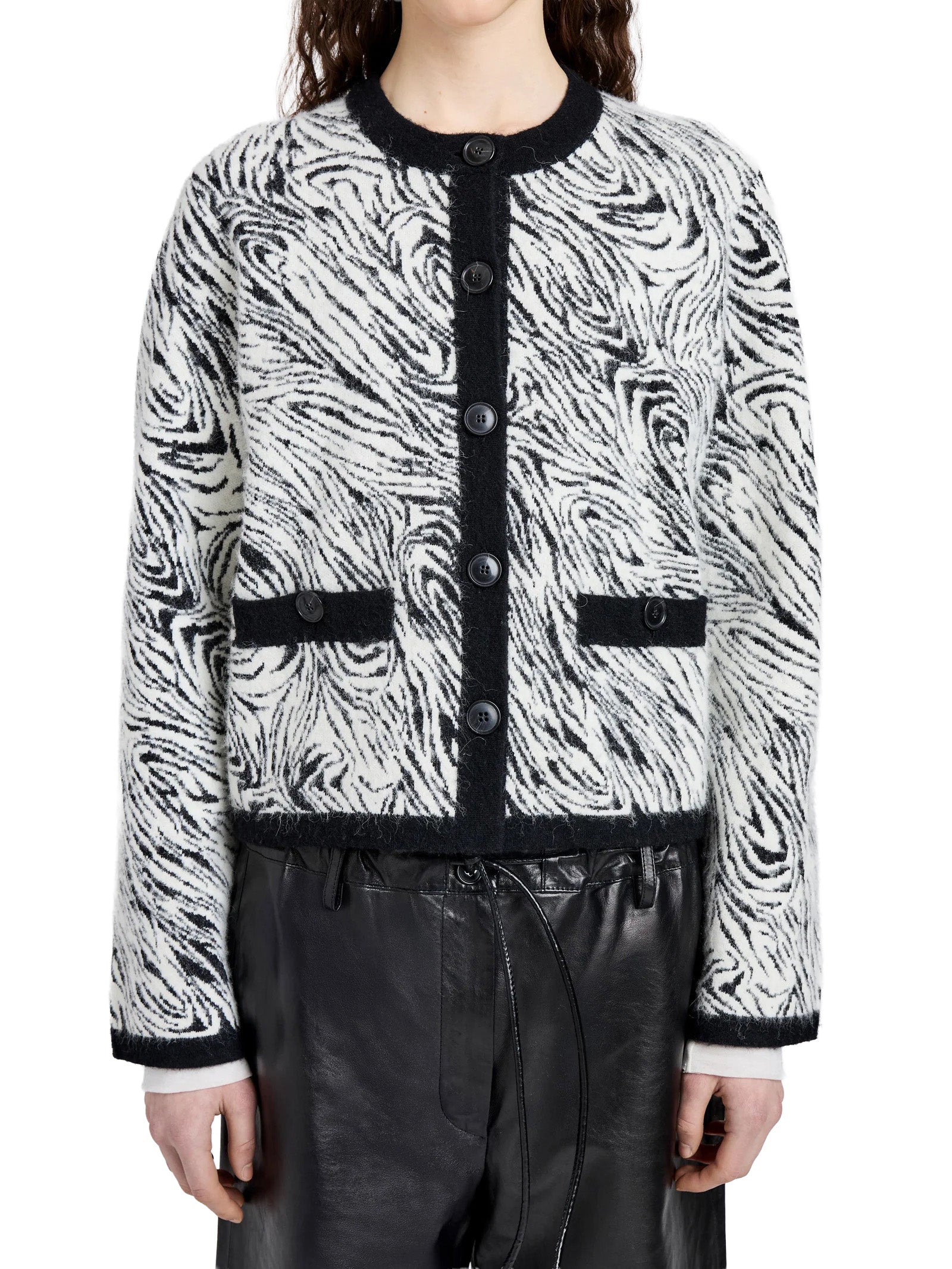 Amina Jacket in Jacquard Alpaca | Proenza Schouler White Label – pamela robbins